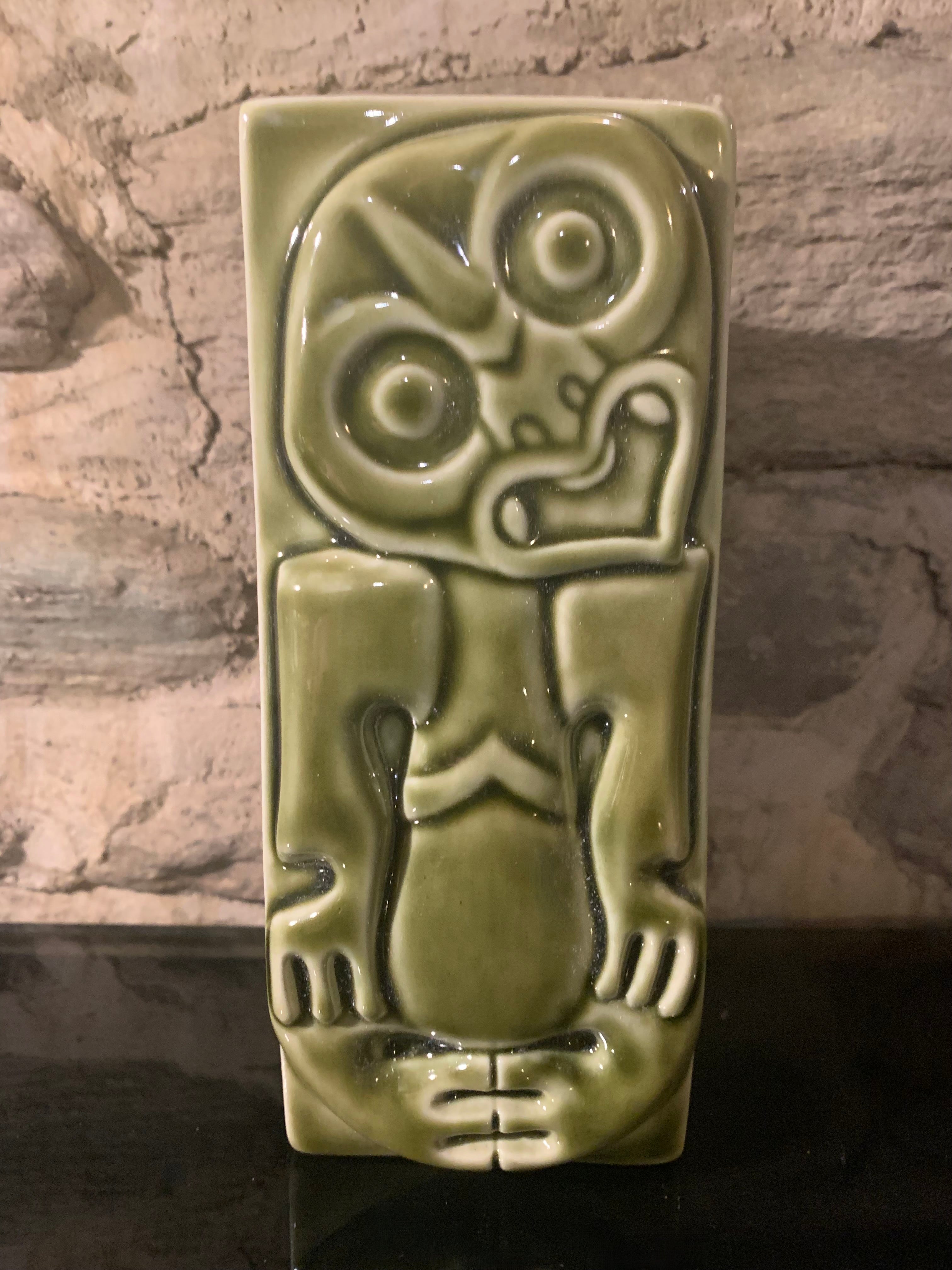 Ceramic Wall Art Tile - Tiki design (oblong) - by Bob Steiner ...