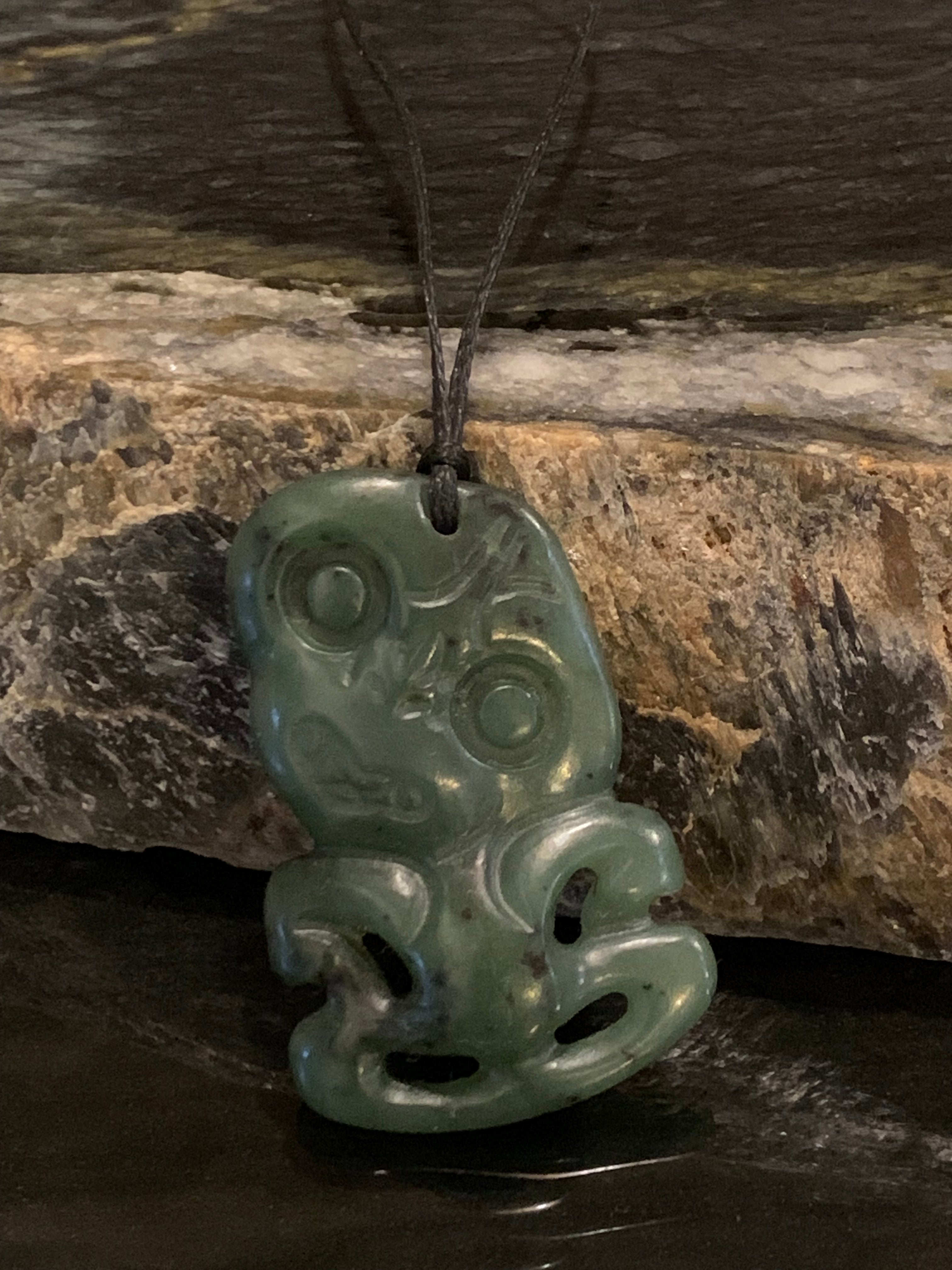 NZ Greenstone Jade Pounamu Tiki – silverferngallery