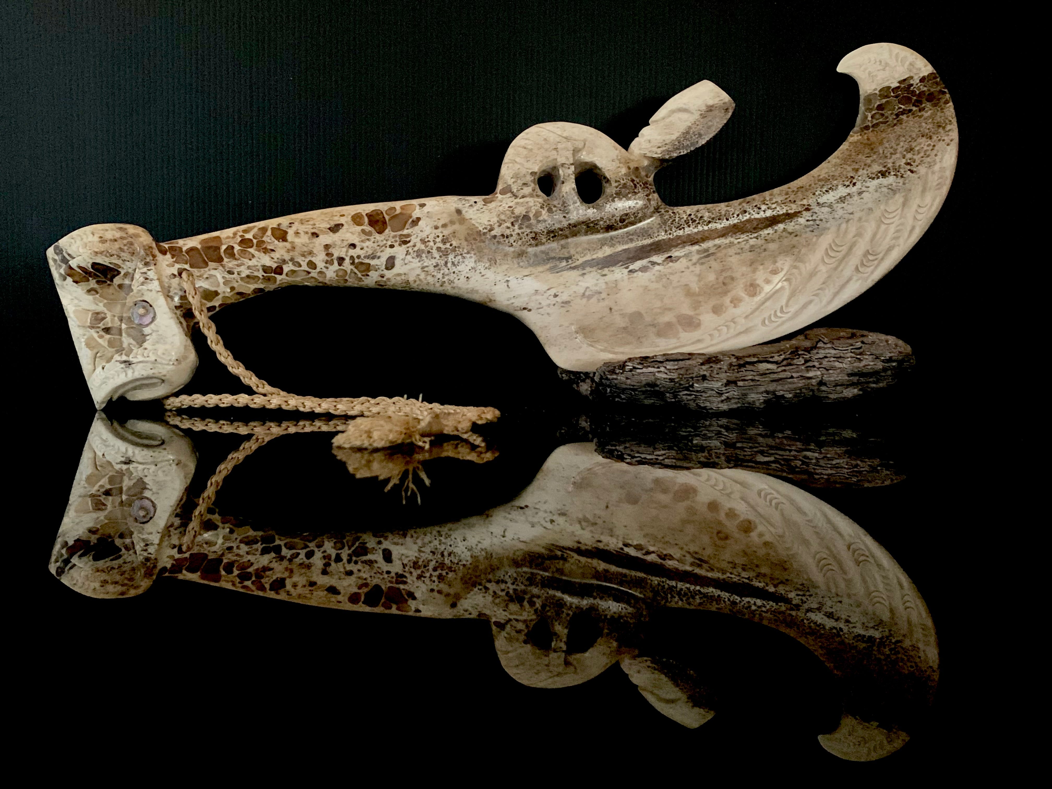 New Zealand Maori Whale Bone Club Carved – silverferngallery