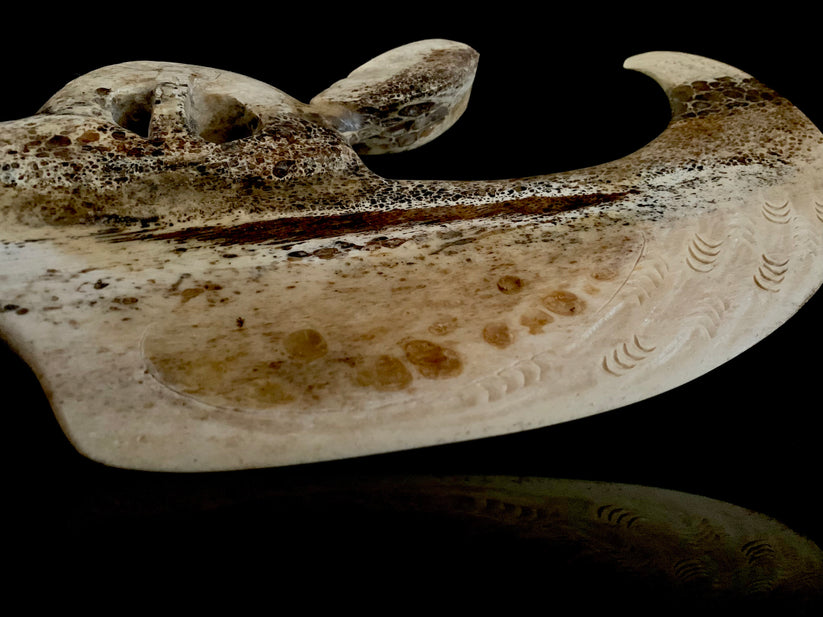 New Zealand Maori Whale Bone Club Carved – silverferngallery