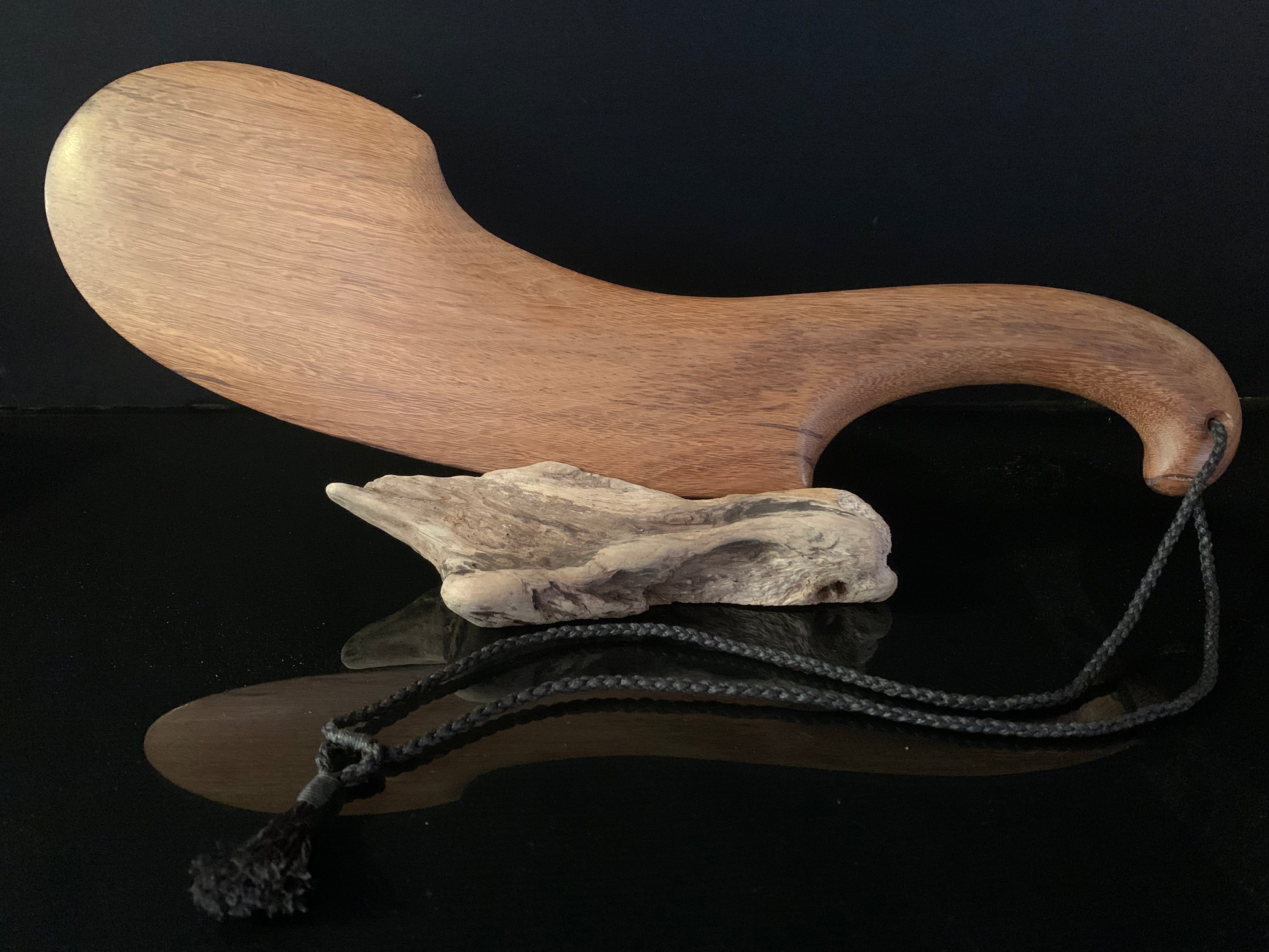 New Zealand Maori Carved Wahaika (club) on stand – silverferngallery