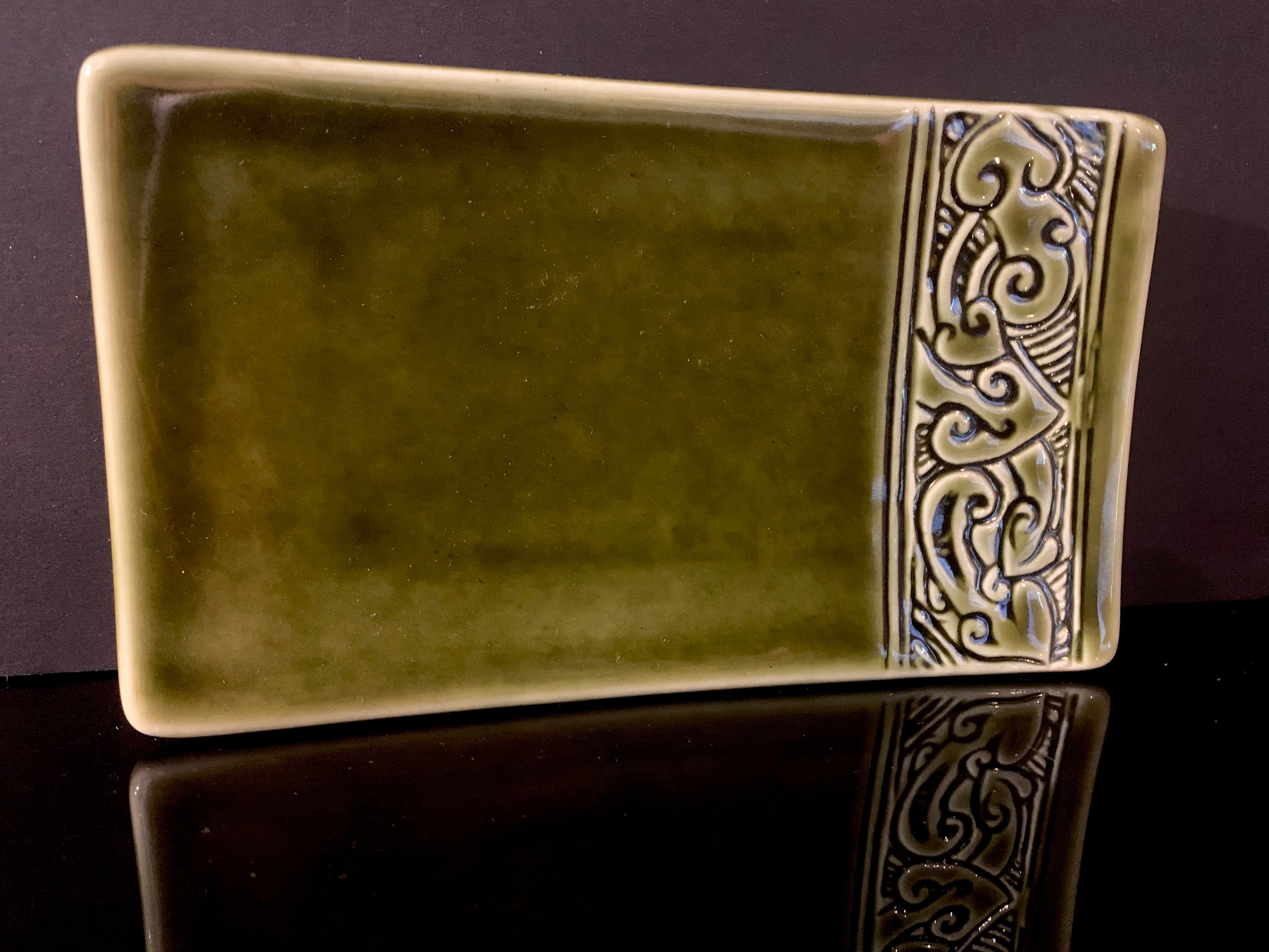 Ceramic Pottery Plate by Bob Steiner - Koru Design small ...