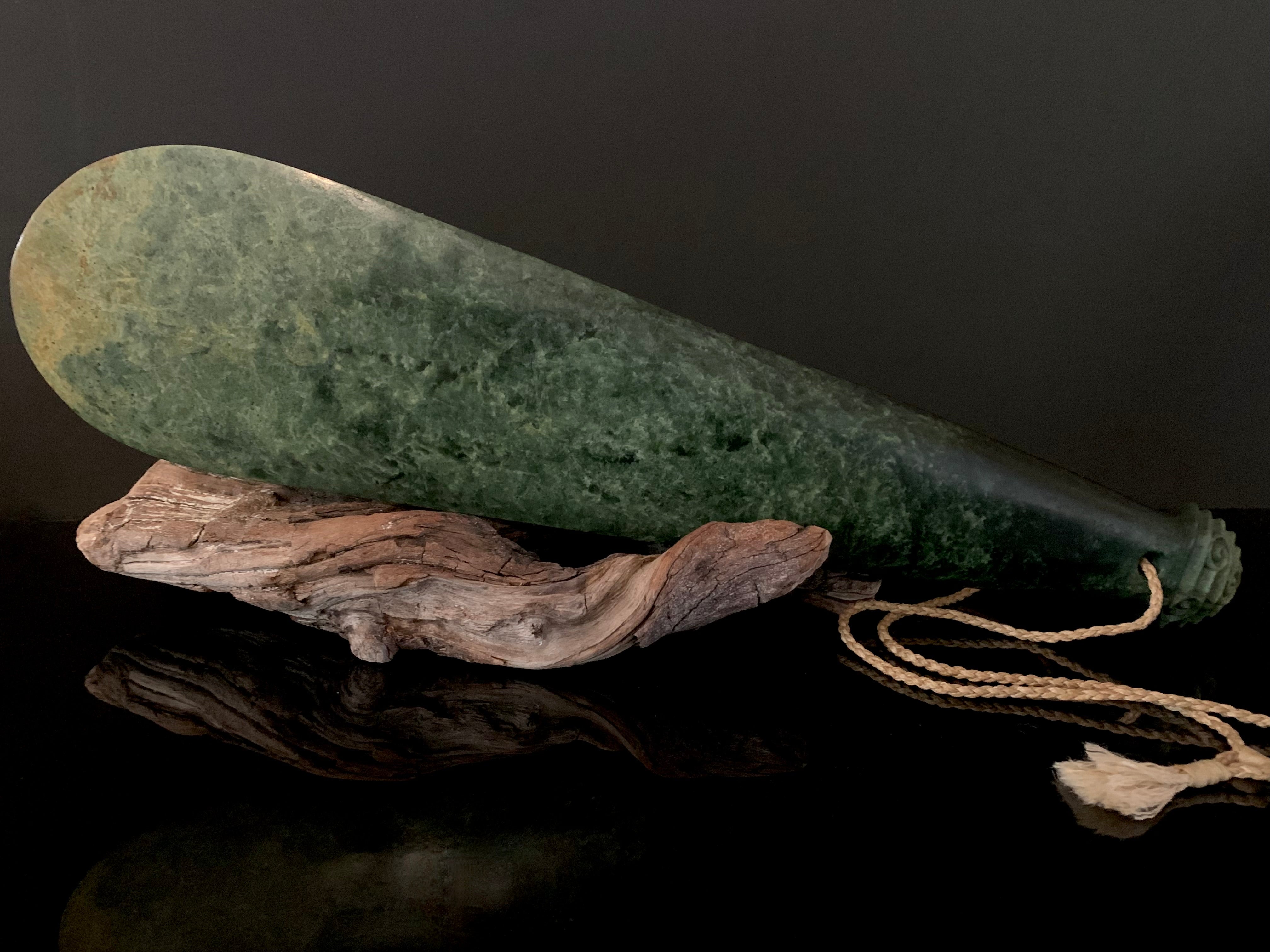 New Zealand Maori Pounamu Greenstone Mere Club Carved – silverferngallery