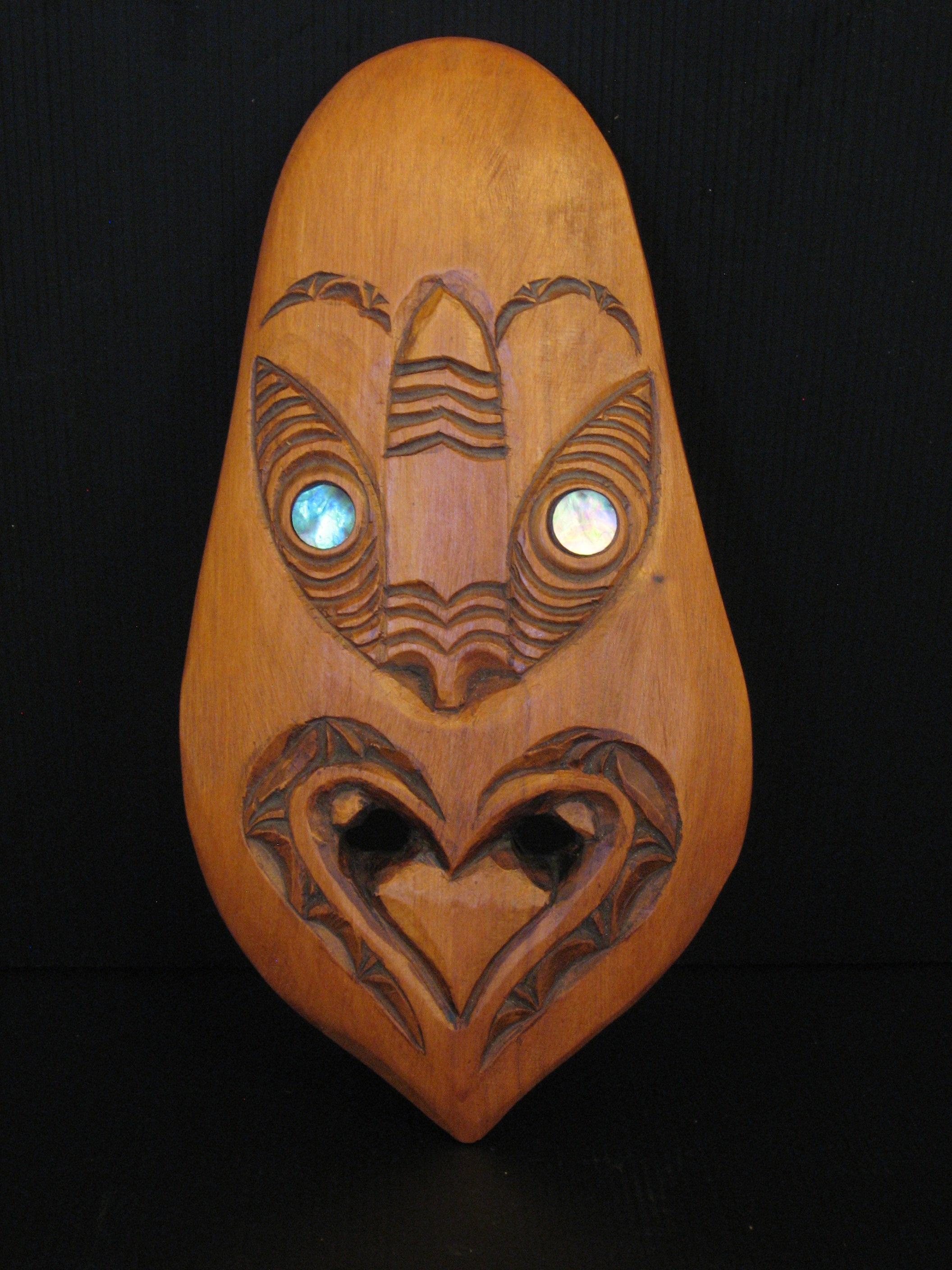 Maori Handcarved Wood Mask Tu from New Zealand – silverferngallery