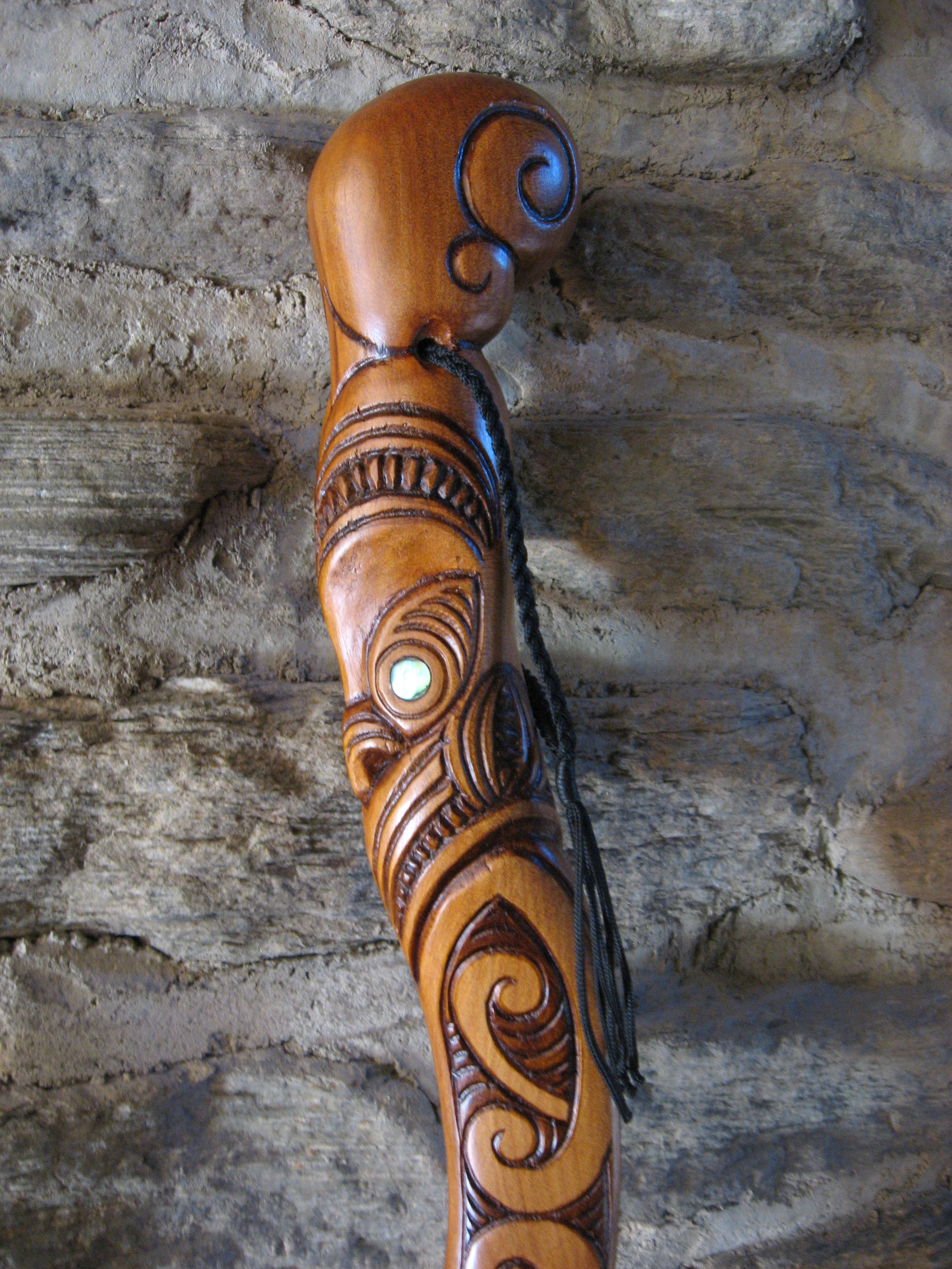 Maori Taonga Tokotoko Wood Carving from Maniapoto Iwi New Zealand ...
