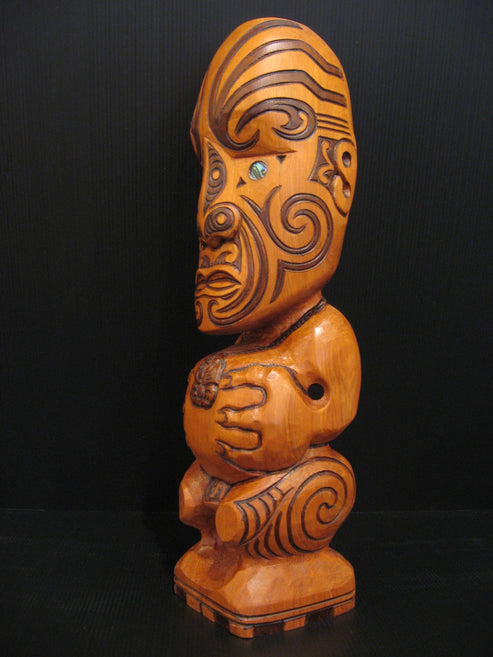 Maori Wood Carving Teko Teko Maniapoto Iwi Tribe – silverferngallery