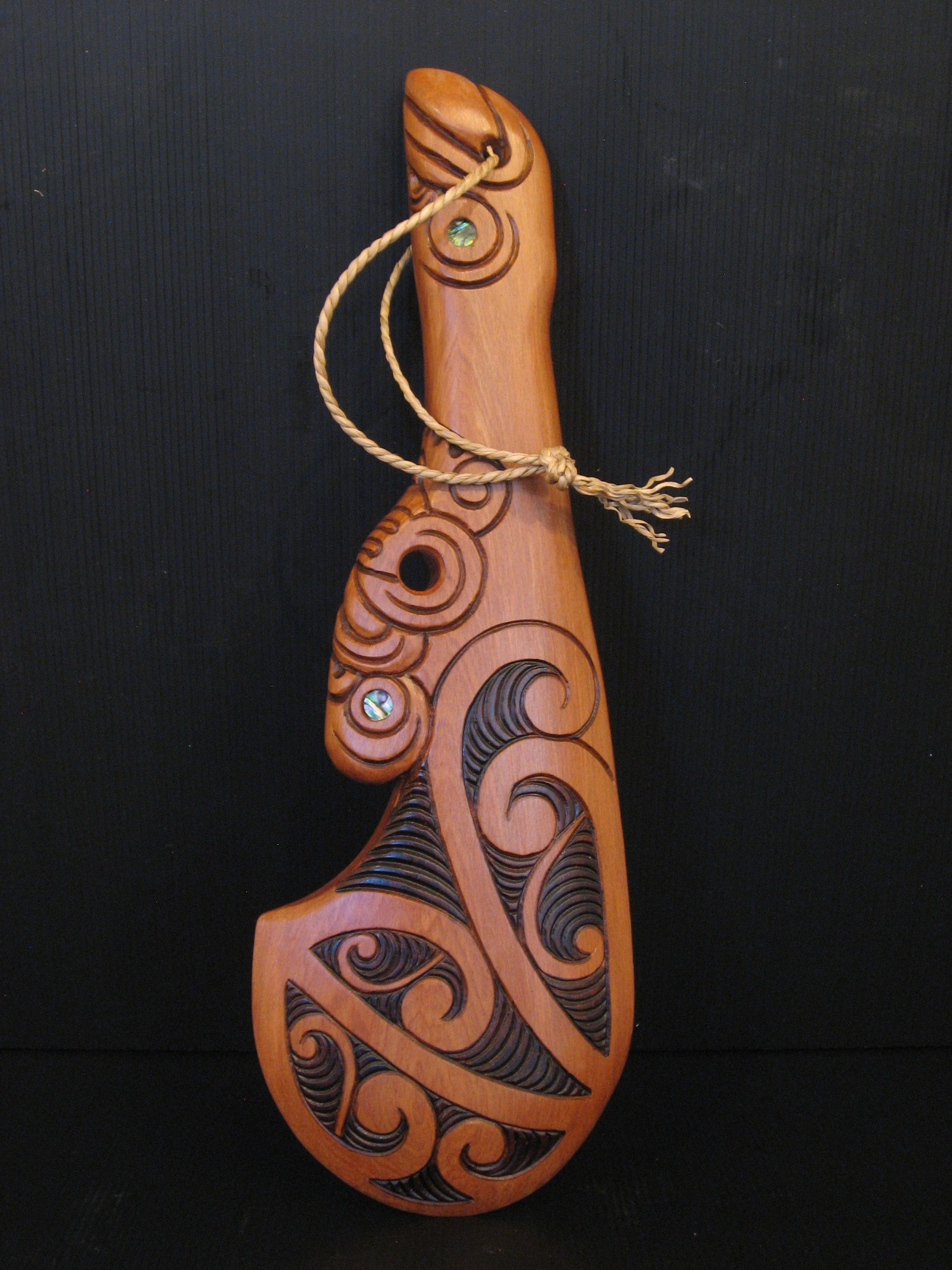 Hand Carved Wahaika | Mere| Patu | Maori Carving | New Zealand 40cm ...