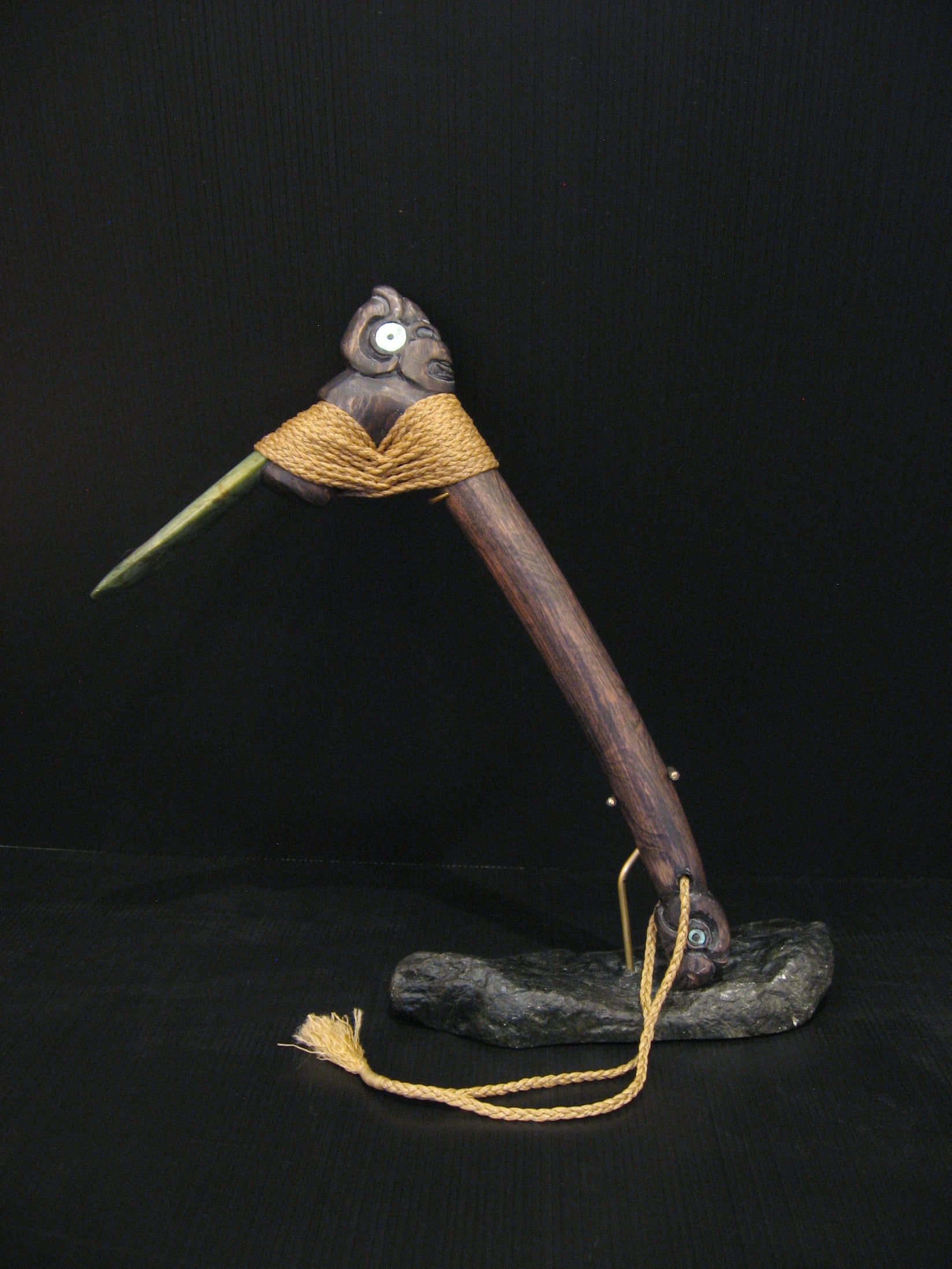 New Zealand Maori Toki Poutangata Handcarved Ceremonial Adze Pounamu ...